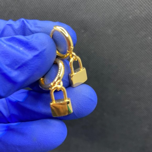Accessories | Punk Emo Gold Padlock Earrings | Poshmark